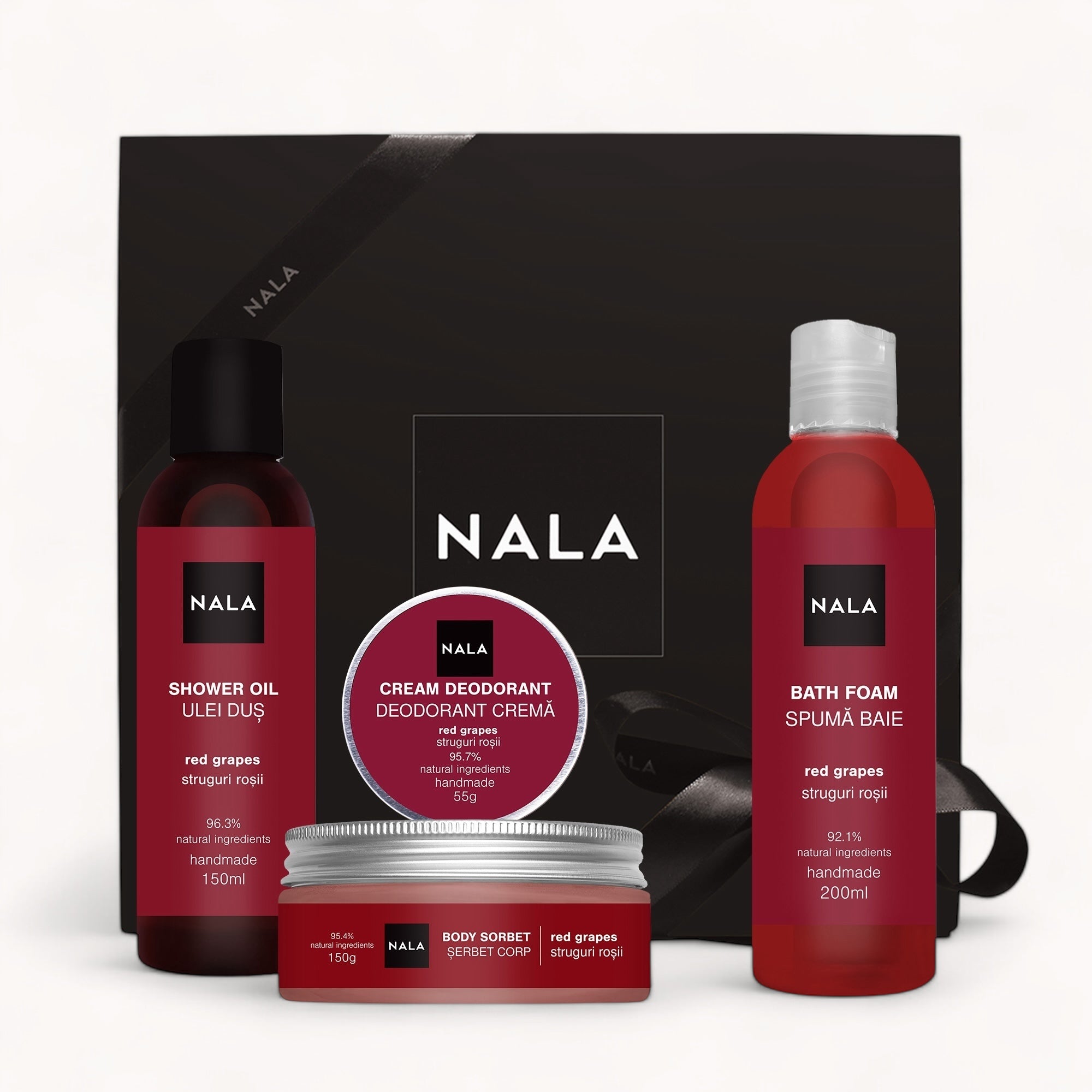 Set Cadou Relaxare și Răsfăț Natural Struguri Roșii | NALA – NALA ...