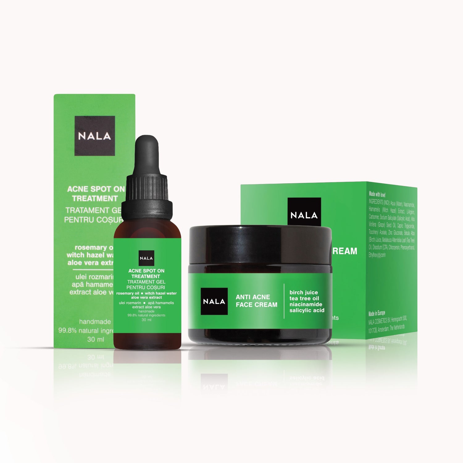 Set Acnee CONTROL – Gel corector & cremă antiacneică NALA – NALA ...